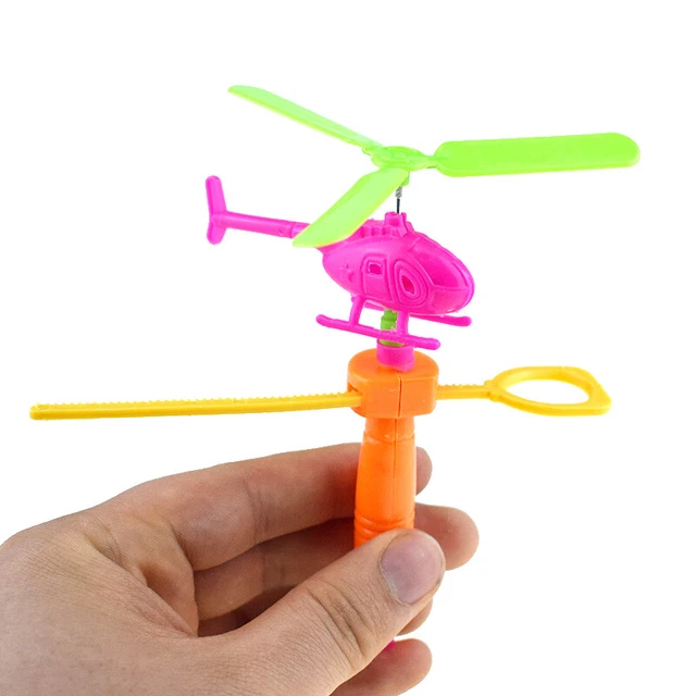 AVIATION MODEL COPTER Handle Pull Ruler Helicopter Plane Outdoor Toys ...