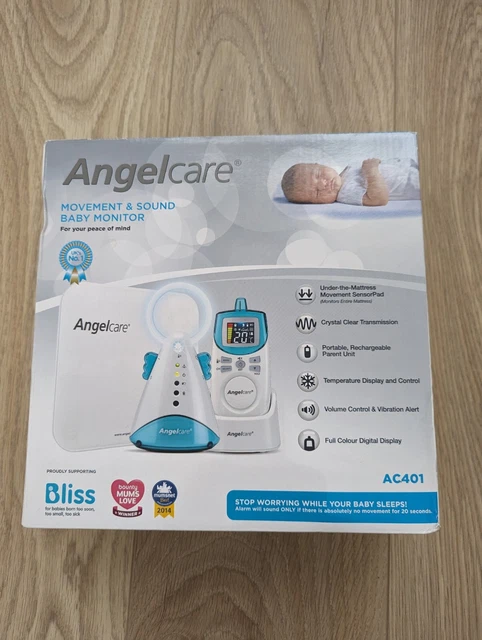 ANGELCARE AC401 BABY Breathing Movement and Audio Monitor with Wired ...