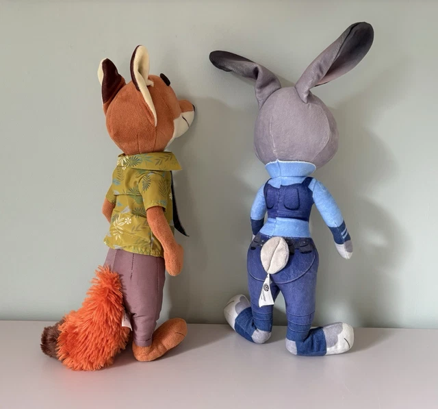 DISNEY ZOOTROPOLIS SOFT Plush Toys Nick Wilde and Judy Hopps Stuffed ...