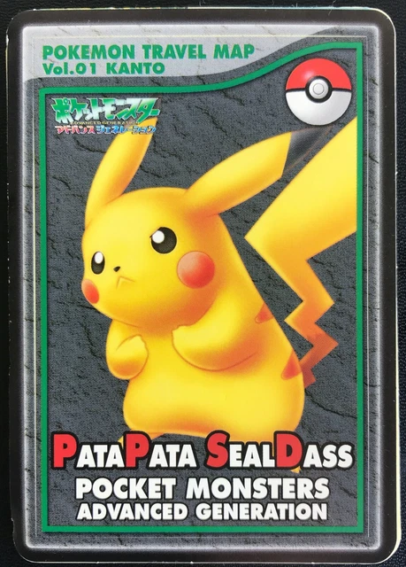 POKEMON TRAVEL MAP Vol.01 KANTO 2005 Pocket Monsters Sticker Card Very ...