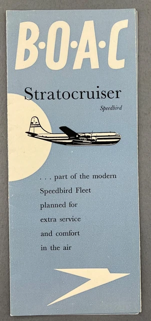 BOAC BOEING STRATOCRUISER Vintage Airline Brochure 1951 B.o.a.c ...