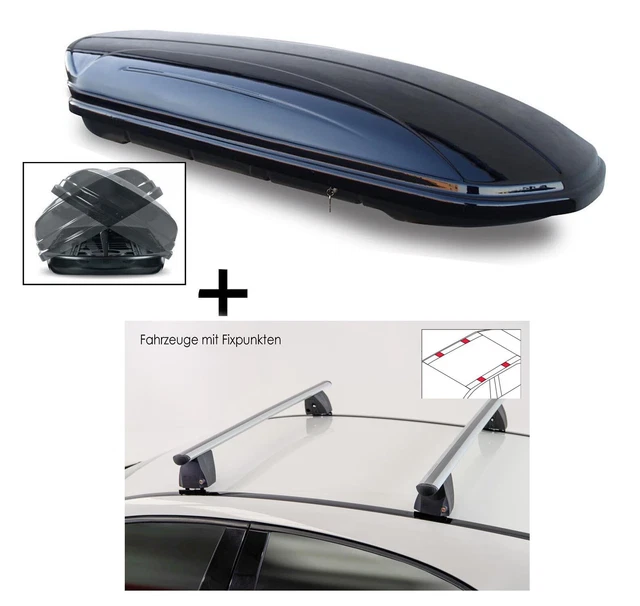 DACHBOX MAA580LTR DUO+DACHTRÄGER VDP Delta für für Mercedes GLC Coupé C253 5Tür EUR 745,50 ...