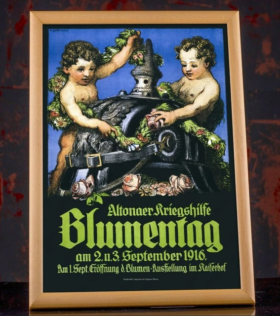 WW1 GERMAN MILITARIA Propaganda Poster Reproduction 1916, WWI ...
