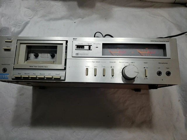 MCS 683-3554 MODULAR Component Systems Stereo Cassette Deck. Vintage ...