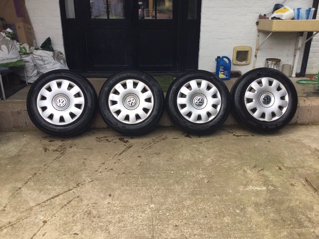 VW BORA GOLF MK4 BEETLE 15” Steel Wheels Tyres with Trims £25.00 ...
