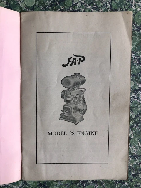JAP MODEL 2S Industrial Engine Reference Book Diagrams Spare Parts List ...
