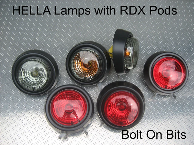 HELLA STOP/TAIL/INDICATOR/FOG/REVERSE LIGHT/LAMPS 6 RDX BLACK Pod Kit ...