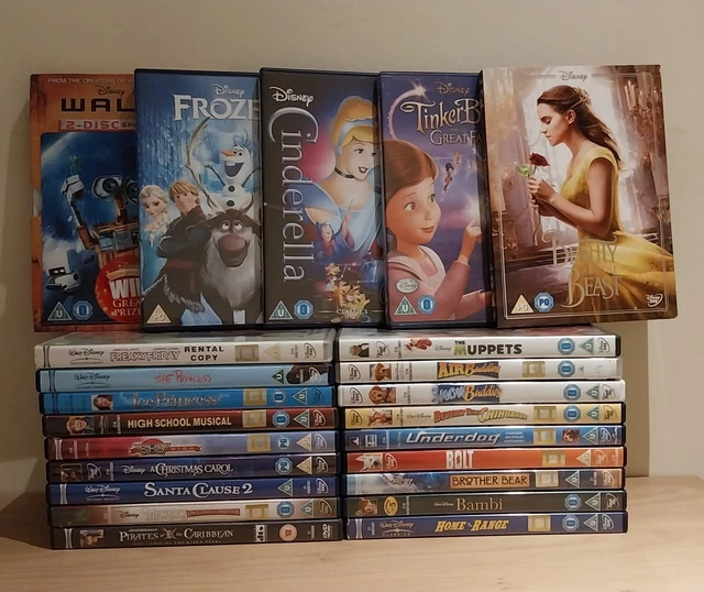 DISNEY DVD BUNDLE Frozen Tinkerbell Cinderella Wall-E Bambi Muppets 23 ...