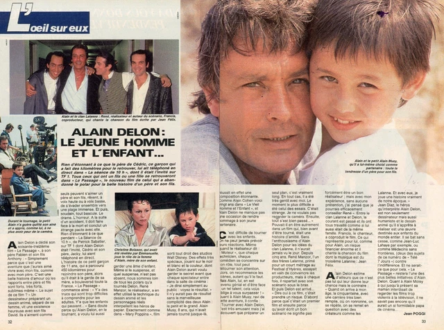 COUPURE DE PRESSE Clipping 1986 Alain Delon (2 pages) EUR 5,00 ...