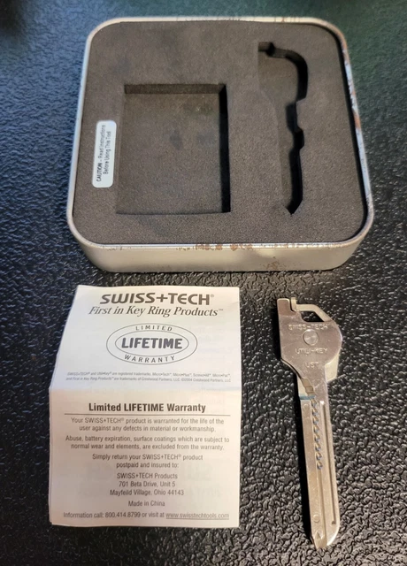 SWISS+TECH 6 IN 1 Utili Key Tool Multifunction EDC Stainless Steel 5242 ...