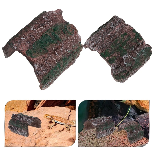 4 PCS REPTILE Hide Lizard Hideout Fish Tank Landscaping Aquarium Hay ...