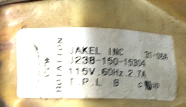 JAKEL J238-150-15304 119410-00 Inducer Blower Motor 115V refurb. used # ...