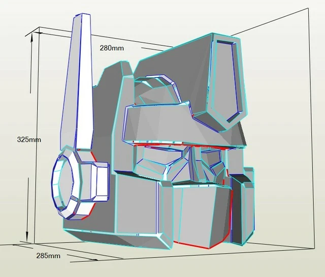 DIY PEPAKURA TRANSFORMERS Optimus Prime Helmet Kit Cosplay EUR 6,29 ...