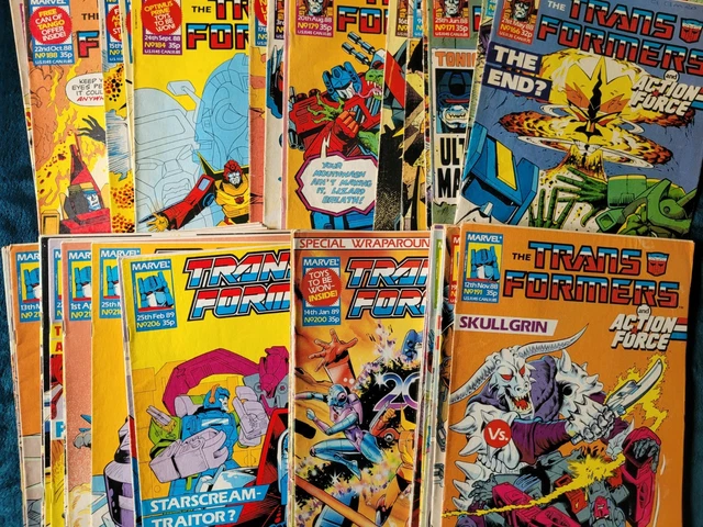 VINTAGE 1980S COMICS Marvel The Transformers UK Bundle of 46 Comics £39 ...