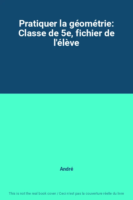 PRATIQUER LA GÉOMÉTRIE: Classe de 5e, fichier de l'élève EUR 18,80 ...