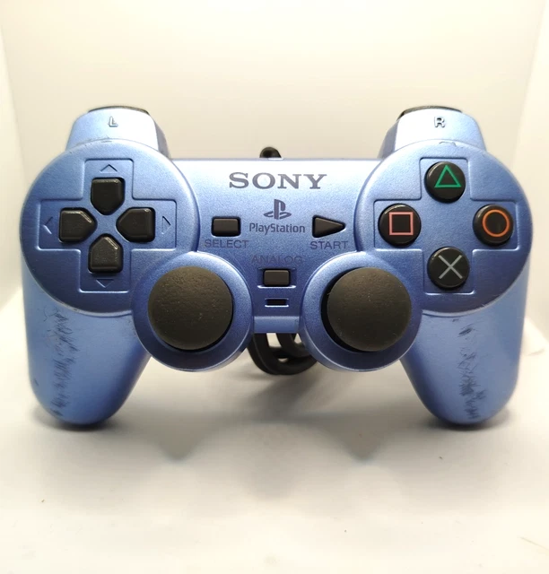MANETTE PS2 OFFICIELLE Dualshock Aqua Blue Controller Playstation 2 ...