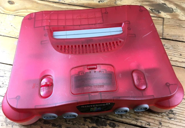 CONSOLE NINTENDO 64 Clear Red Ntsc Japanese Fonctionnelle État Moyen ...