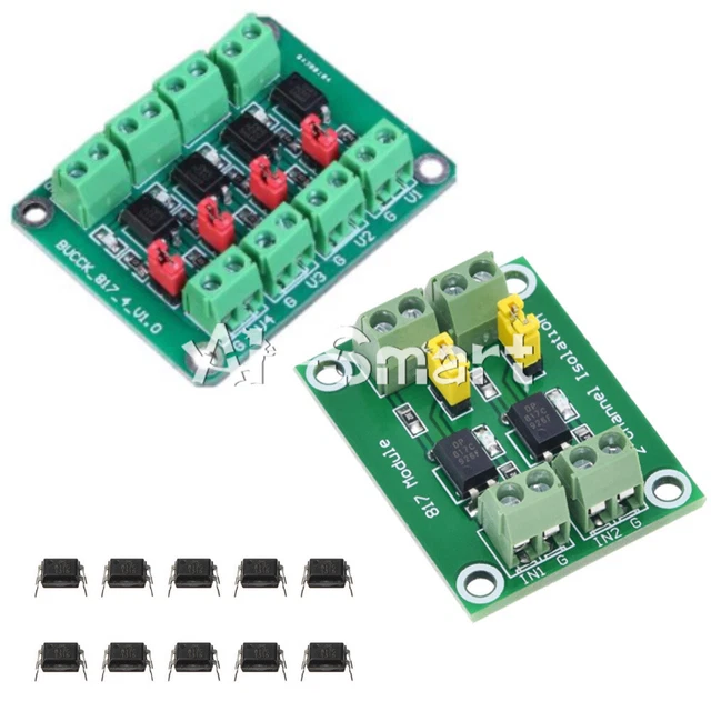 PC817 2/4-CHANNEL OPTO-ISOLATOR breakout for Arduino Optoisolator ...