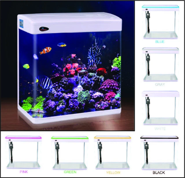 SMALL AQUARIUM FISH Tank Coldwater Tropical LED Lighting 9 / 22 / 43 ...
