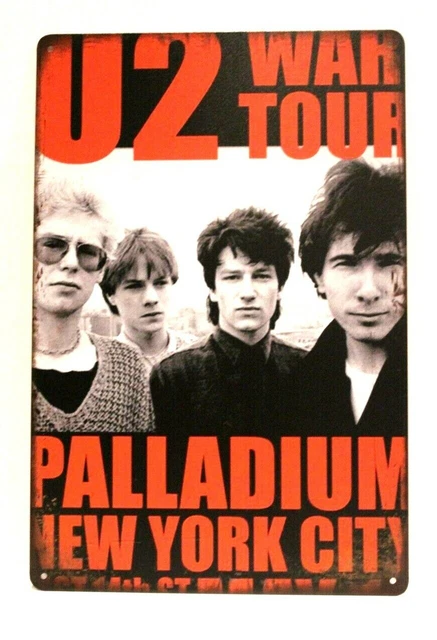 U2 WAR TOUR Live in Concert Tin Poster Sign Vintage Style Bar Man Cave ...