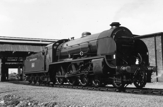 BRITISH RAILWAY B.R Photograph Print - Steam Loco Southern 841 Thornaby ...