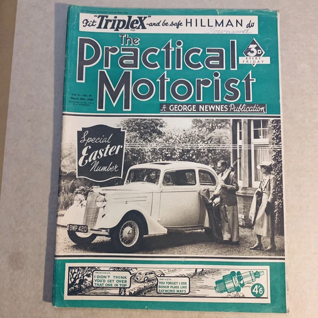 THE PRACTICAL MOTORIST UK Weekly Magazine George Newnes Vol 4 No 99 Mar ...