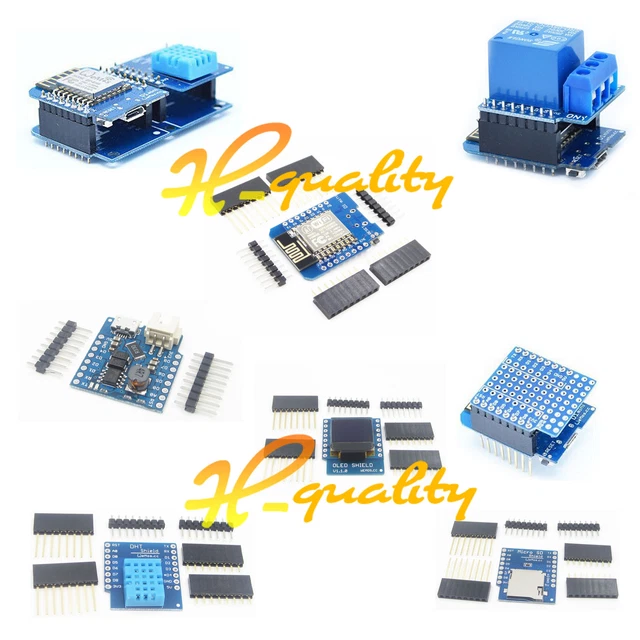 WEMOS D1 MINI NodeMcu 0.66" OLED Shield Battery Shield For Arduino £1. ...