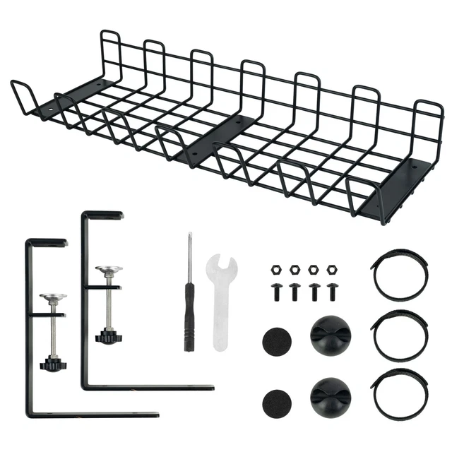 UNDER DESK CABLE Management Tray - Keep Cables Tidy and Organised £9.00 ...