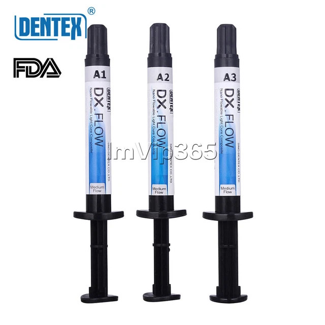 DENTEX DX.FLOW DENTAL Flowable Light Cure Composite Resin Medium Flow ...