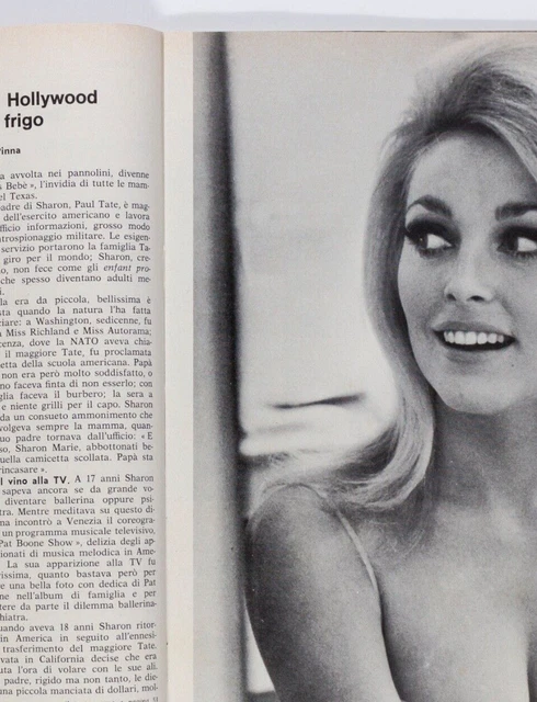SHARON TATE RARE photo feature 1960's Panorama magazine ITALIAN ...