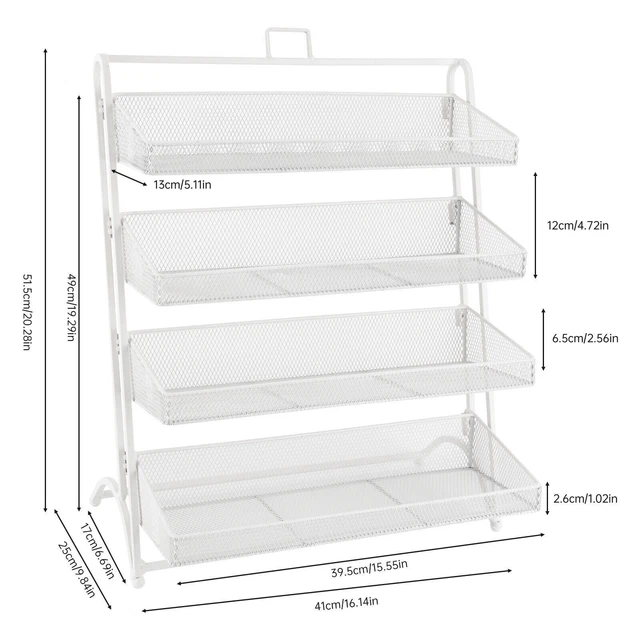 4 TIERS RETAIL Shop Candy Display Rack Shelving Countertop Organizer ...