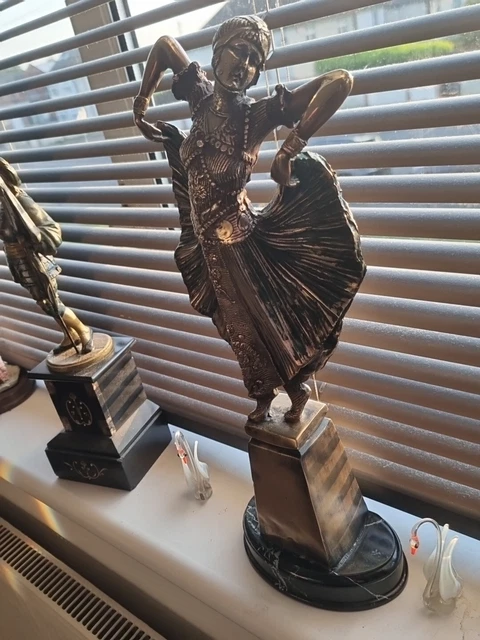 ART DECO HEAVY Brass Dancing lady figure. £5.00 - PicClick UK