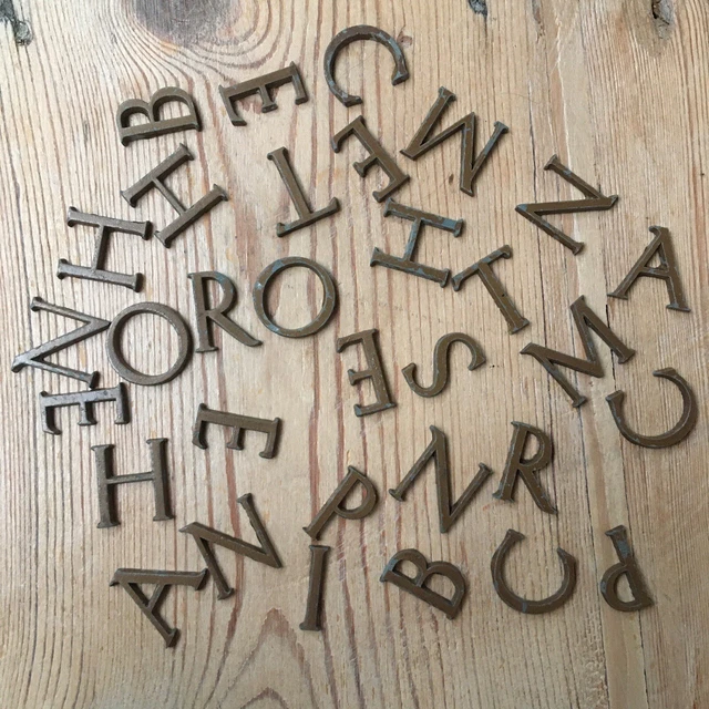 SET OF Vintage Letters Typeface Font Group Of Small Alphabet 20mm £26. ...