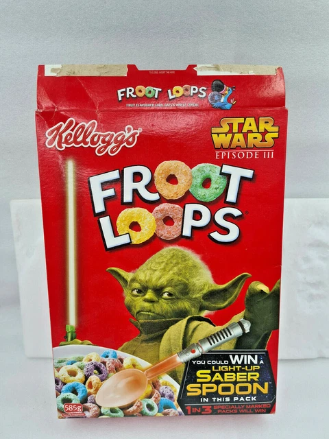 RARE STAR WARS KELLOGGS FROOT LOOPS BOX Australian YODA 2004 Promo ...