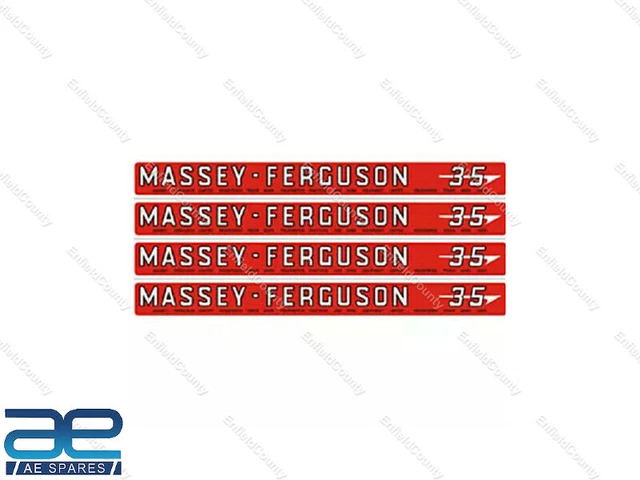 CAPOT LATÉRAL AUTOCOLLANT Emblème Set Mf 35 Neuf Pour Massey Ferguson Tracteur EUR 24,07 ...