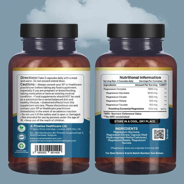 MAGNESIUM CITRATE CAPSULES 1500mg with Vitamin B6 £10.69 - PicClick UK
