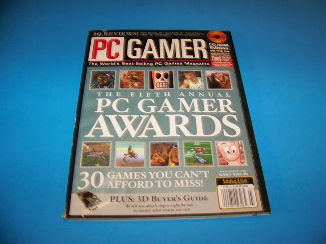 VINTAGE COMPUTER VIDEO Game Magazine 1999 PC Gamer "Fifth Annual Awards ...