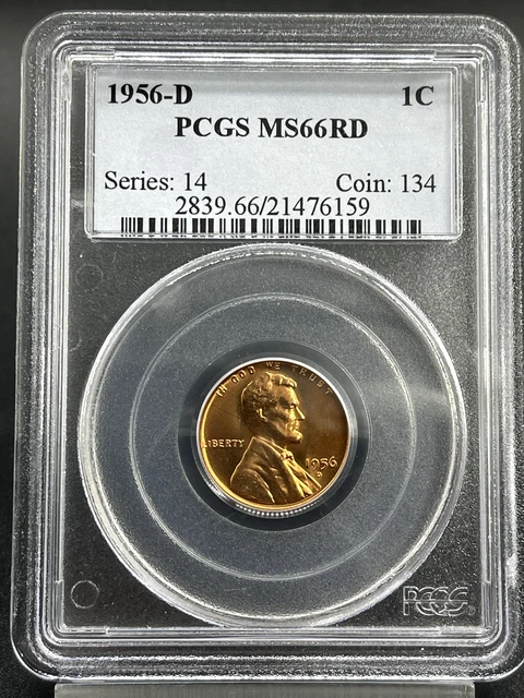 1956-D LINCOLN BLÉ Penny Pcgs Ms 66 Rd EUR 50,39 - PicClick FR