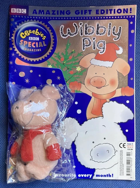 ISSUE NO. 2 CBeebies Wibbly Pig Soft Toy & Sticker Special Magazine ...