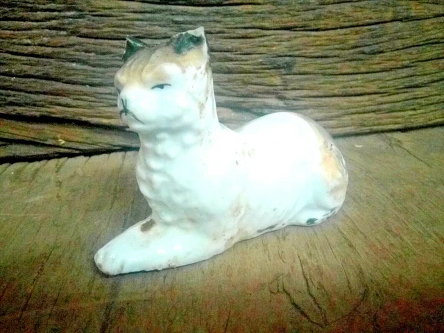 ANTIQUE ORIGINAL BEAUTIFUL Lucky Cat Ceramic Tiles Porcelain Vintage ...
