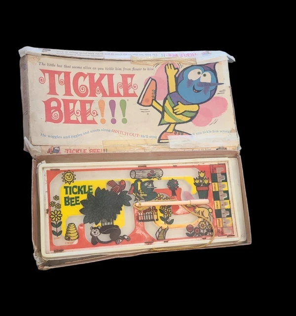 VINTAGE SCHAPER TICKLE Bee Game Magnet Maze Board Game 1950's £10.30 ...