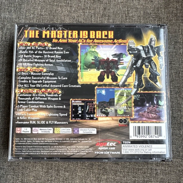 ARMORED CORE MASTER Of Arena - PlayStation 1 - 1999 EUR 13,50 - PicClick DE