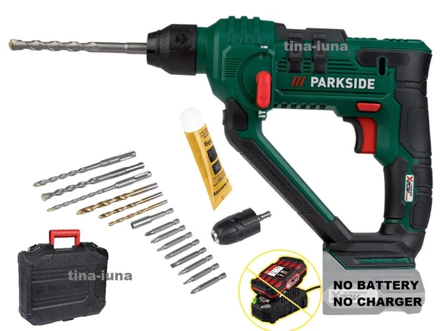 PARKSIDE 20V CORDLESS SDS Hammer Drill +Accessories NEW NO BATTERY NO ...