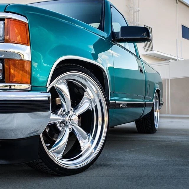 22X9 22X11 STAGGERED POLISHED TORQ THRUST WHEELS RIMS FOR C10 ...