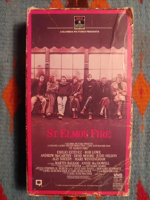 ST. ELMO'S FIRE (VHS) Emilio Estevez Rob Lowe Andrew McCarthy Demi ...