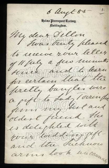 1885 GEORGE BYNG, 8th Viscount Torrington, fine letter to General ...