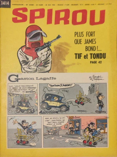 LE JOURNAL DE spirou Numéro 1414 Année 1965 EUR 8,00 - PicClick FR
