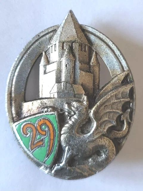 RARE INSIGNE 29E REGIMENT DE DRAGONS ABC FRANCE 40 1939-1940 WW2 ...