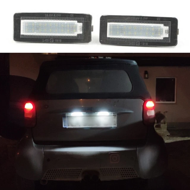 LUCI TARGA LED facili da installare per Smart Fortwo Coupe Cabrio 450 ...
