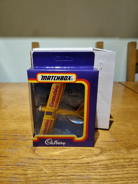 MATCHBOX CADBURY CRUNCHIE SB-39 Stearman Plane Flying Circus 1991 MINT ...